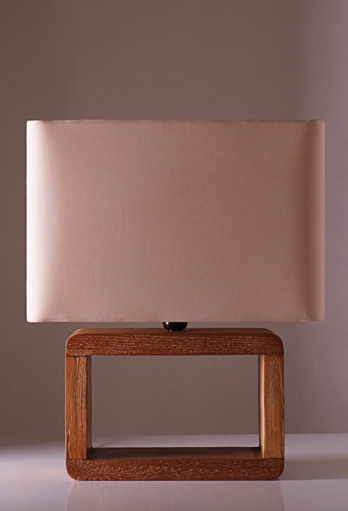 Frame Teak Horizontal Table Lamp | Piment Rouge Lighting Collection