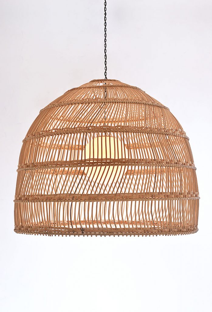 Alana with Ball Resin Shade Pendant | Piment Rouge Custom Lighting Project