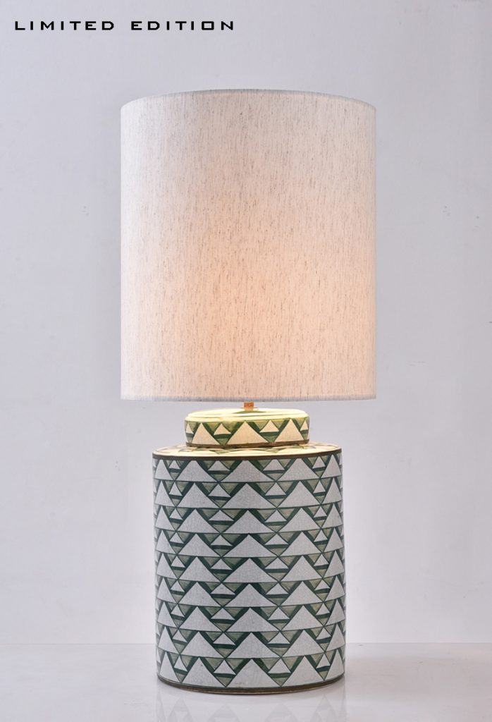 Triangle Green Table Lamp | Piment Rouge Lighting Collection