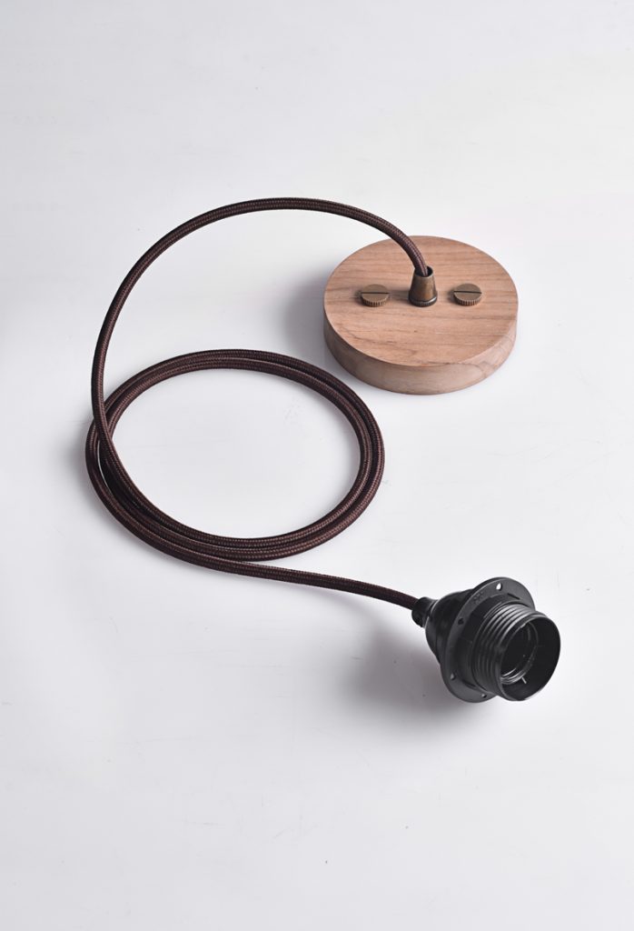 Ceiling Cup in Natural Teak Wood | Piment Rouge Lighting Accessories